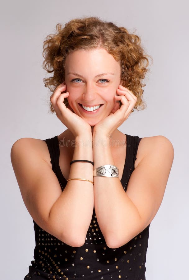 Happy woman stock image. Image of isolated, happy, girl - 14659955