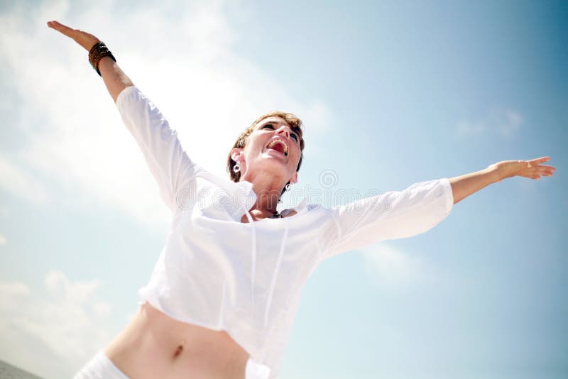 Happy Woman stock photo. Image of look, laughter, dreaming - 15997820