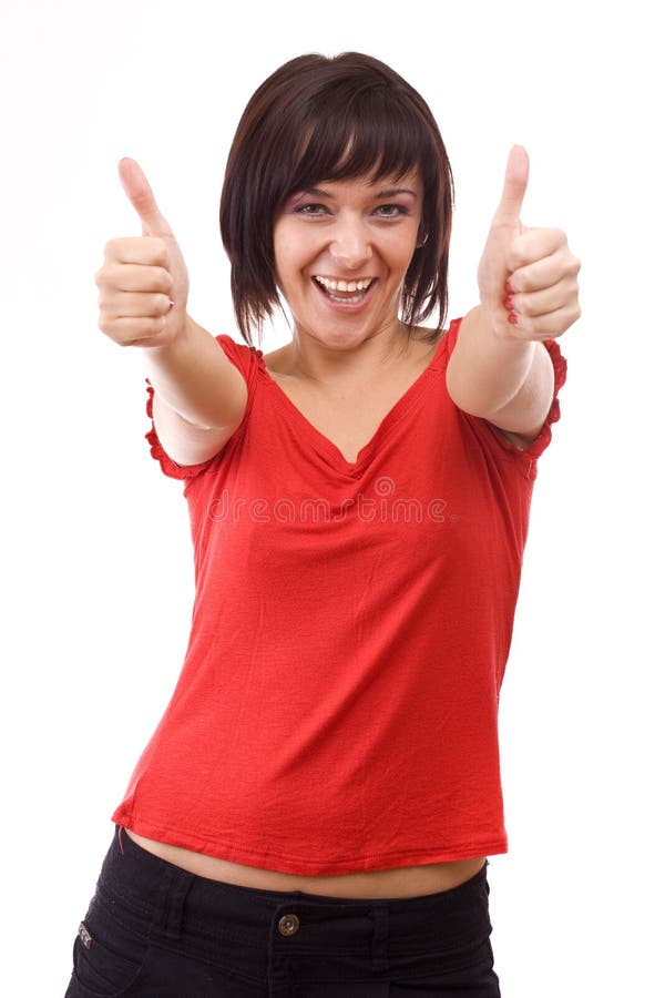 Happy woman stock photo. Image of arms, happy, casual - 17403132
