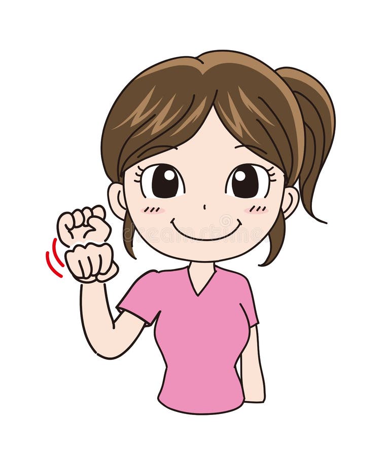 International Sign Language - Yes Woman Stock Vector - Illustration of ...