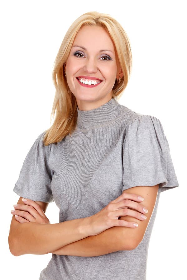 Happy woman stock image. Image of friendly, people, consultant - 27300439