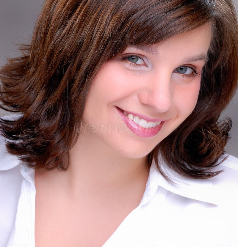 Happy Woman stock photo. Image of close, caucasian, inside - 5247162