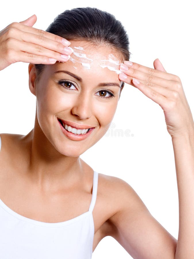 Happy Woman Washing Face Under Water Stock Photo - Image of happy ...