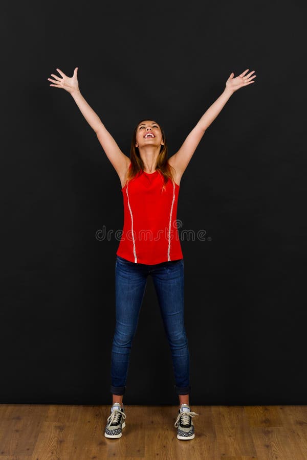 Happy woman stock image. Image of latino, body, woman - 85218615