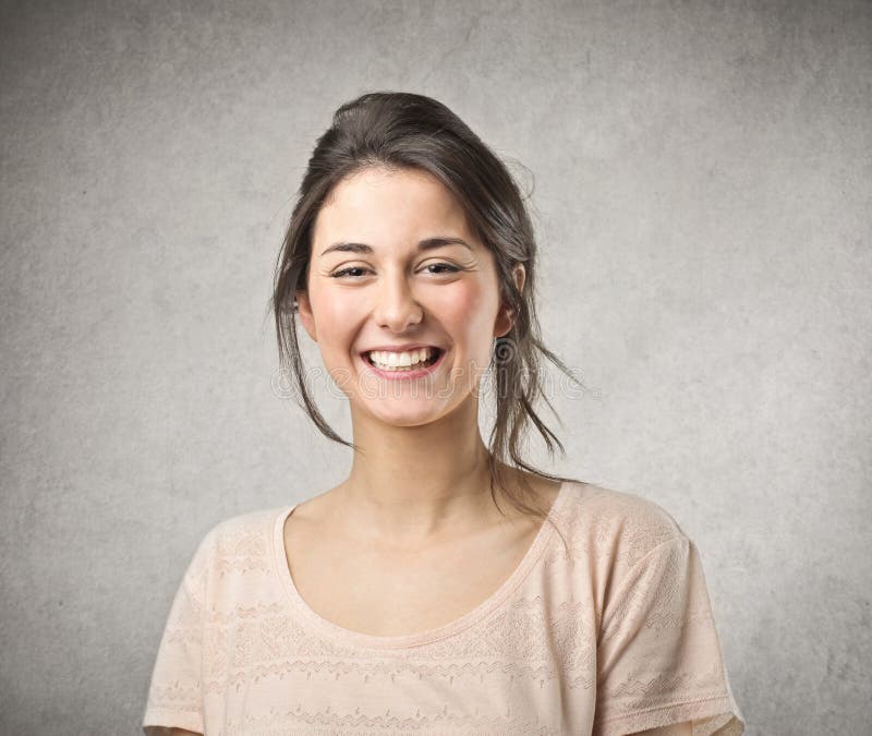Happy woman smiling stock image. Image of fashion, portrait - 63583775