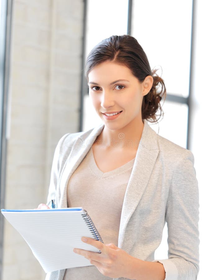Woman with CV and resume stock image. Image of looking - 25917903