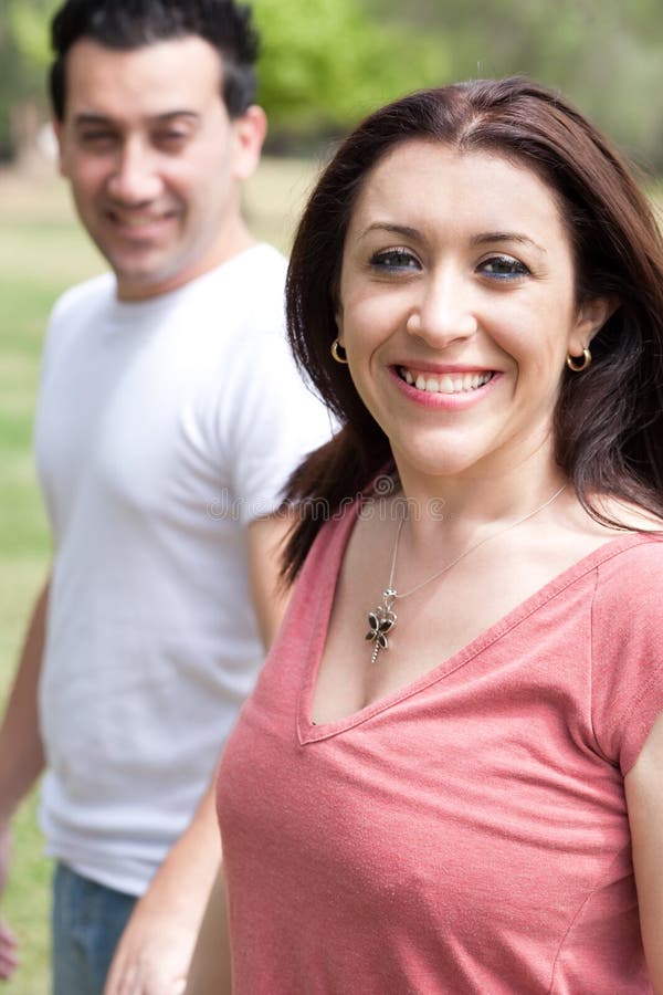 Happy Woman with Her Husband Stock Photo - Image of couple, adult: 14312356