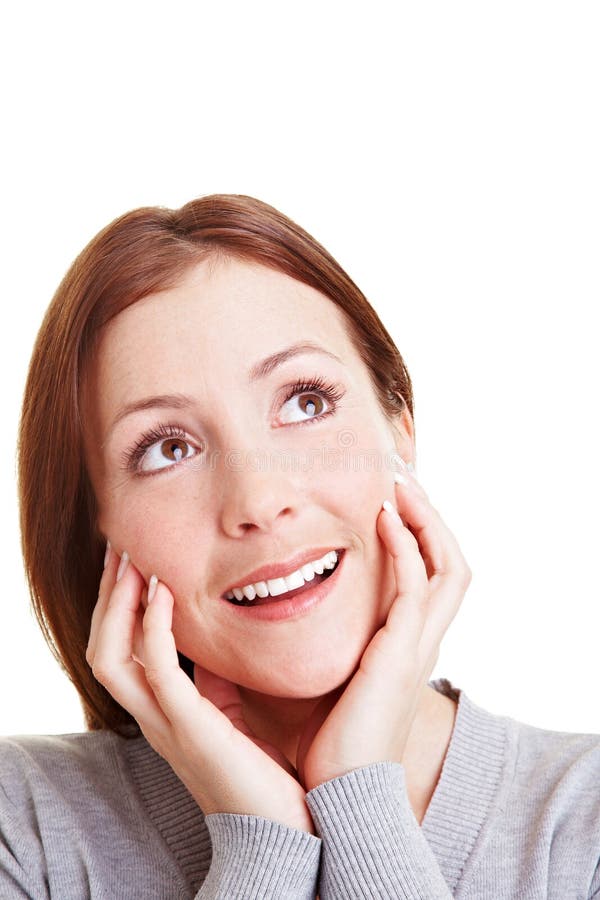 Happy Hoping Woman Looking Up Stock Photos - Free & Royalty-Free Stock ...
