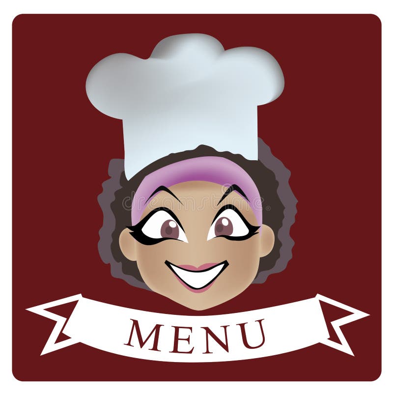 Happy Woman for Menu Design Stock Vector - Illustration of breakfast ...