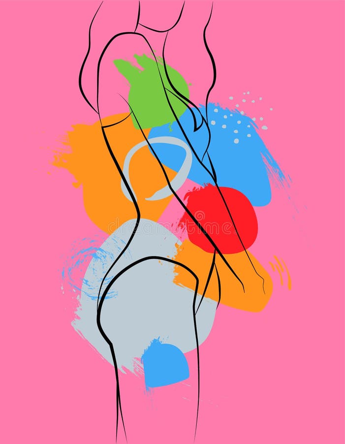 A Happy Woman. One Line Drawing the Face and Hair Stock Vector ... A Happy Woman. One Line Drawing the Face and Hair Stock Vector ...