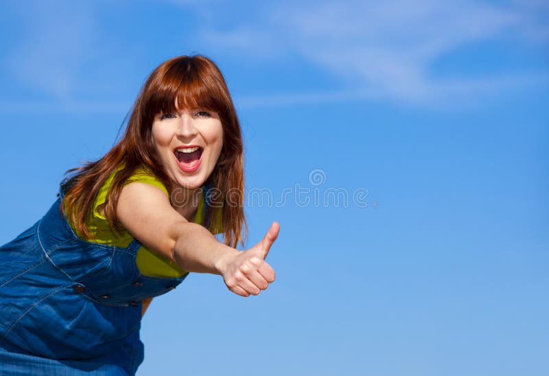 Happy woman on outdoor stock photo. Image of relax, person - 14047024