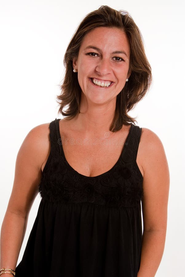 Happy woman portrait stock image. Image of amusing, smiling - 20953097