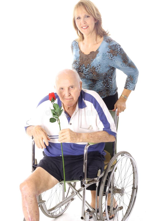 Happy Handicap Couple in Love Stock Image - Image of retired, insurance ...