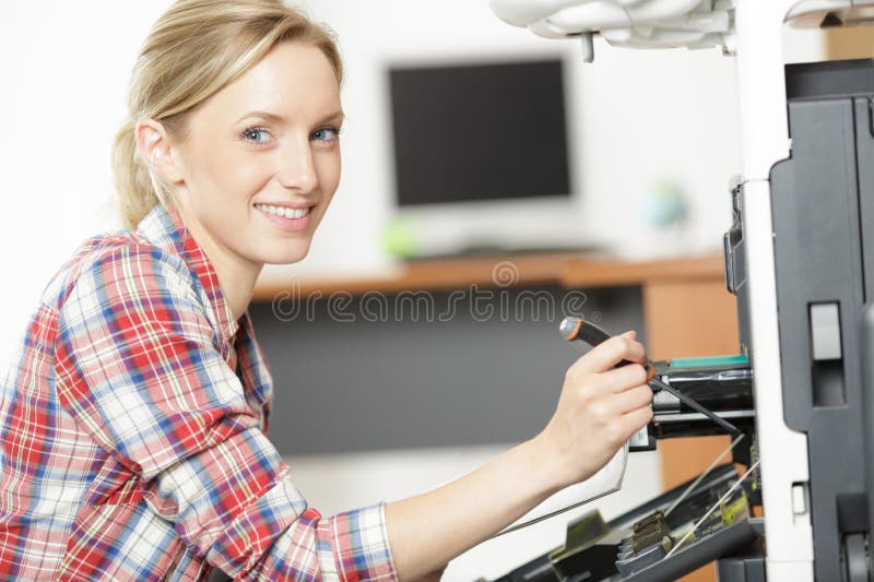 131 Printer Repair Woman Stock Photos - Free & Royalty-Free Stock ...