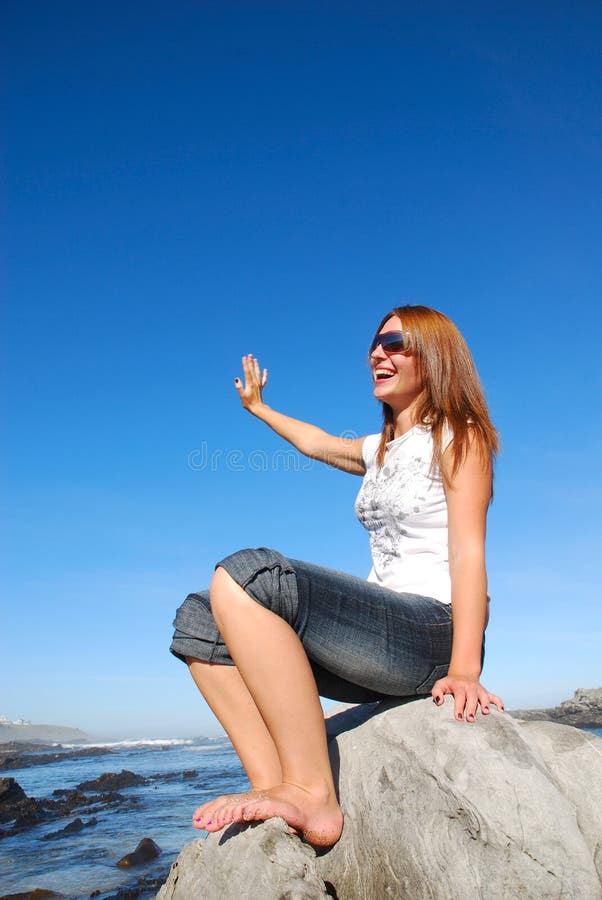 Woman waving hand stock photo. Image of hand, greeting - 5444668