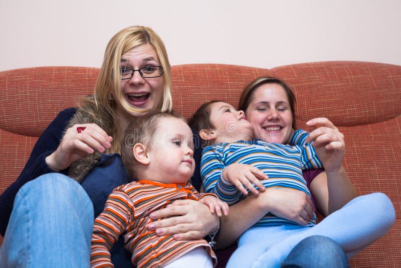 Happy women with children stock photo. Image of kids - 41684310
