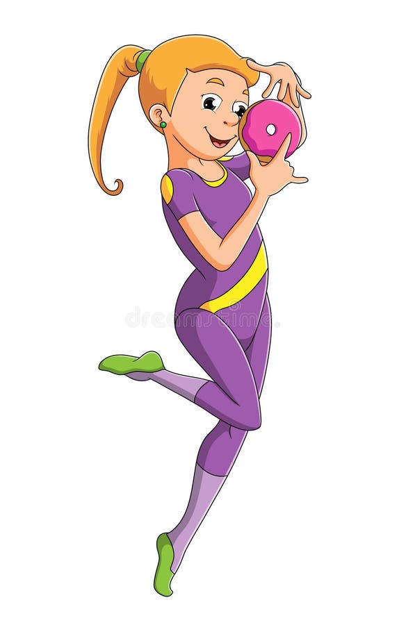 Happy Doughnut Dancing Stock Illustrations – 30 Happy Doughnut Dancing ...