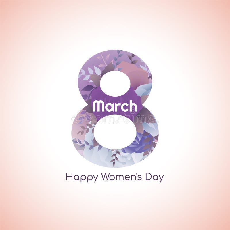 Happy Women S Day 8 March Flower Design Background Stock Vector ...