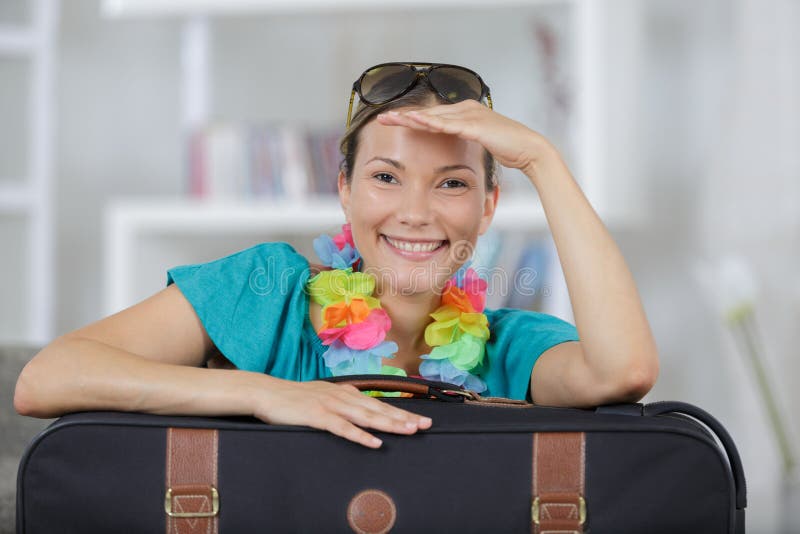 Happy Women Tourist Looking at Camera Stock Photo - Image of summer ...