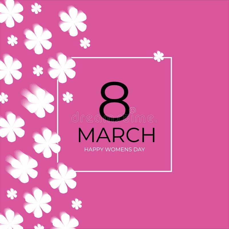 Happy Womens Day. 8 March. Spring Flower. Frame Space for Text. Stock ...