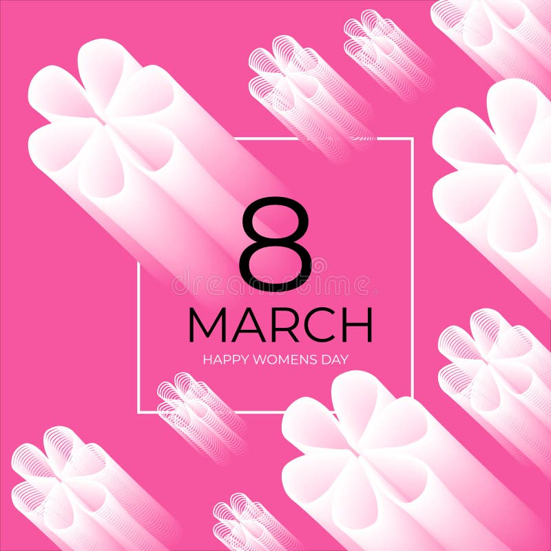 Happy Womens Day. 8 March. Spring Flower. Frame Space for Text. Stock ...