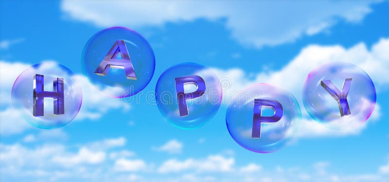 Happy word(vector) stock vector. Illustration of icons - 12239157