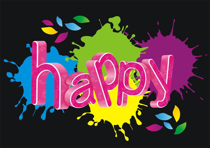 Happy word(vector) stock vector. Illustration of icons - 12239157