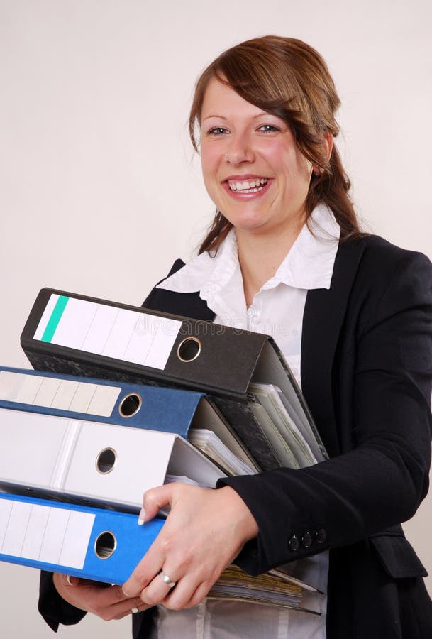 Happy at work stock image. Image of pretty, caucasian - 14107175