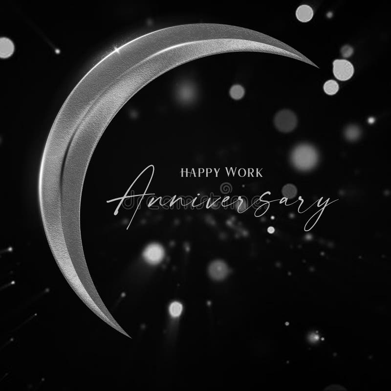 Happy Work Anniversary Post Design Stock Illustration - Illustration of ...