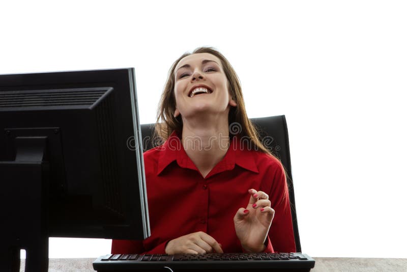 Happy work stock image. Image of female, girl, business - 42493161