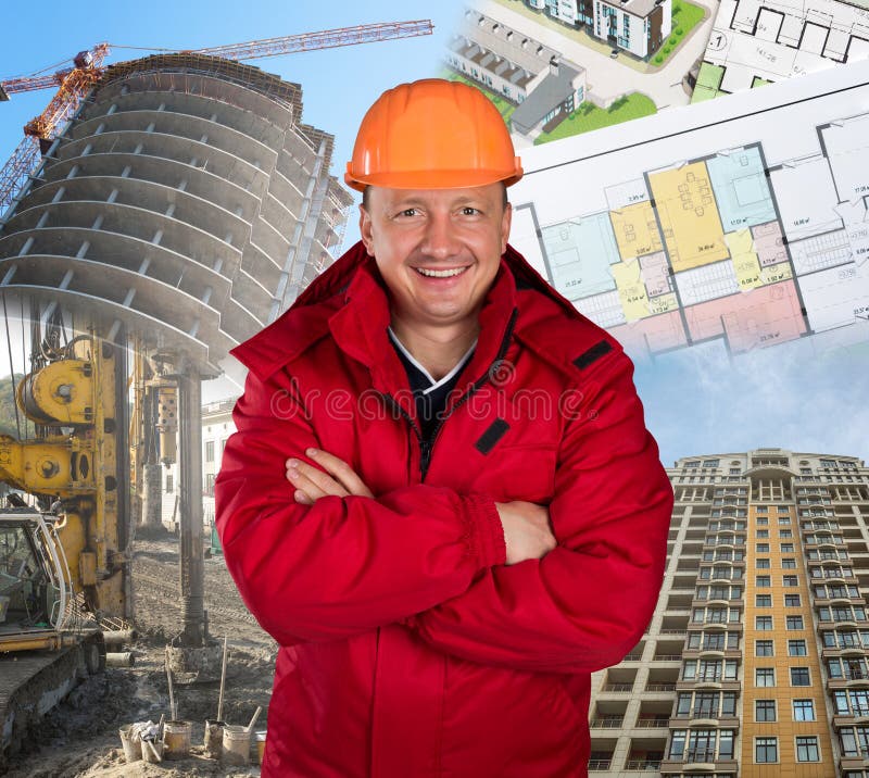 Happy worker stock photo. Image of male, engineer, built - 27379948