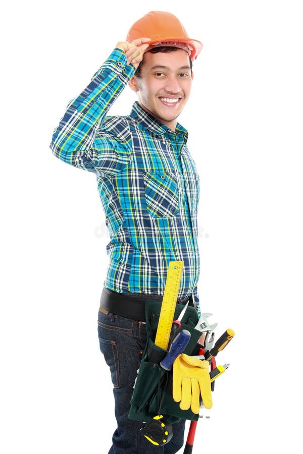 Happy Worker Showing Ok Sign Stock Image - Image of power, site: 27465159