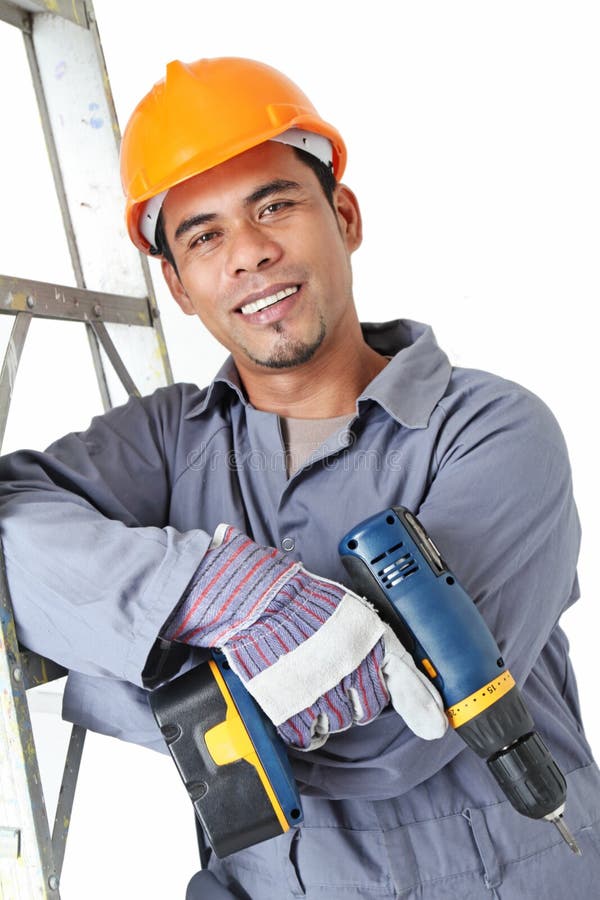 Happy Worker stock photo. Image of builder, tools, male - 28630710