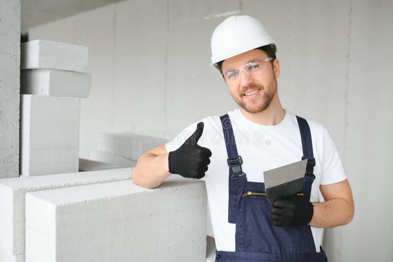 A Happy Worker Proudly Standing at His Workplace. Stock Image - Image ...