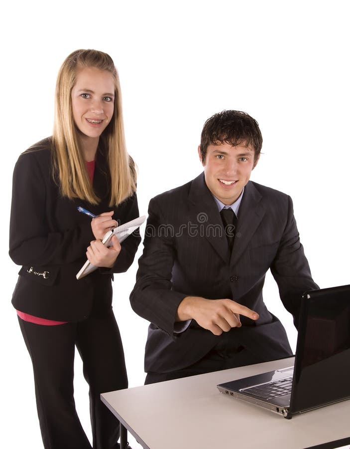 Happy workers stock photo. Image of building, laptop - 12720530