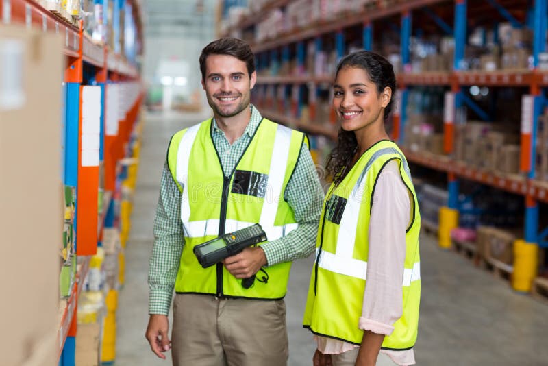 Happy Workers are Smiling and Posing during Work Stock Photo - Image of ...