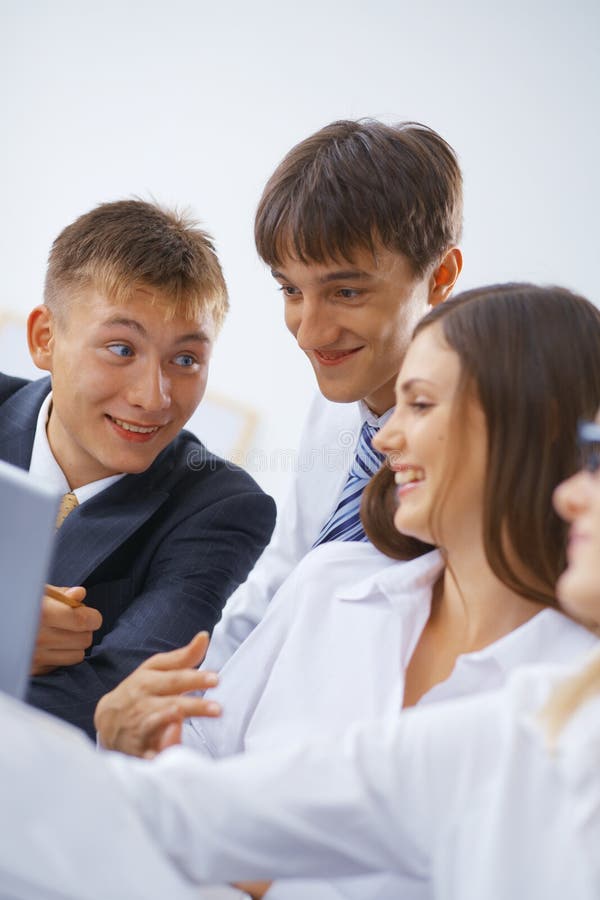 Happy Working Buisness Team Stock Image - Image of portrait, business ...