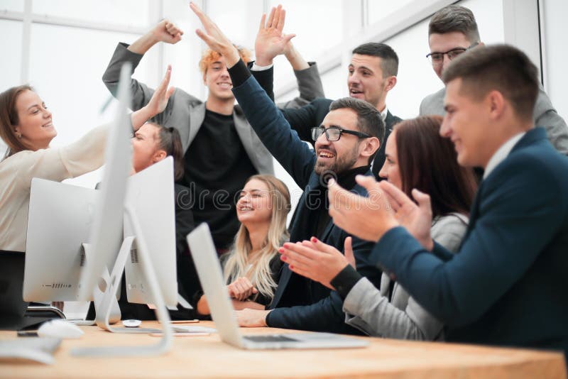Happy Working Business Team Stock Photo - Image of group, desk: 25898026