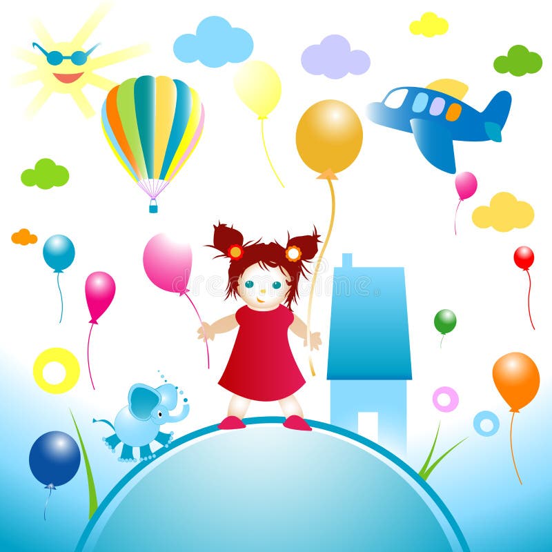 Happy world stock vector. Illustration of earth, kids - 4915986