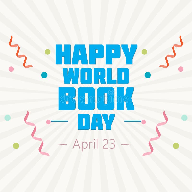 Happy World Book Day with Text Effect Stock Illustration - Illustration ...