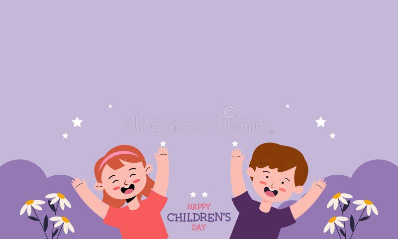 Happy World Children S Day with Copy Space Background Stock ...