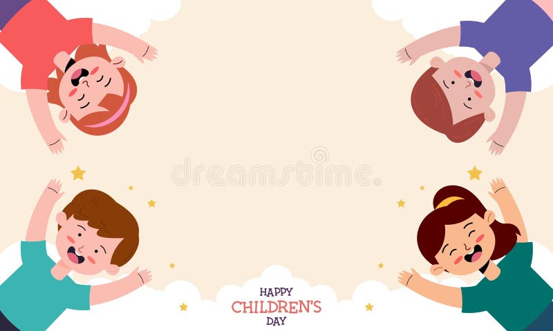 Happy World Children S Day with Copy Space Background Stock ...