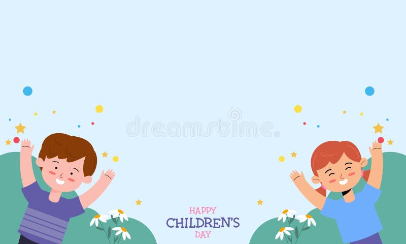 Happy World Children S Day with Copy Space Background Stock ...