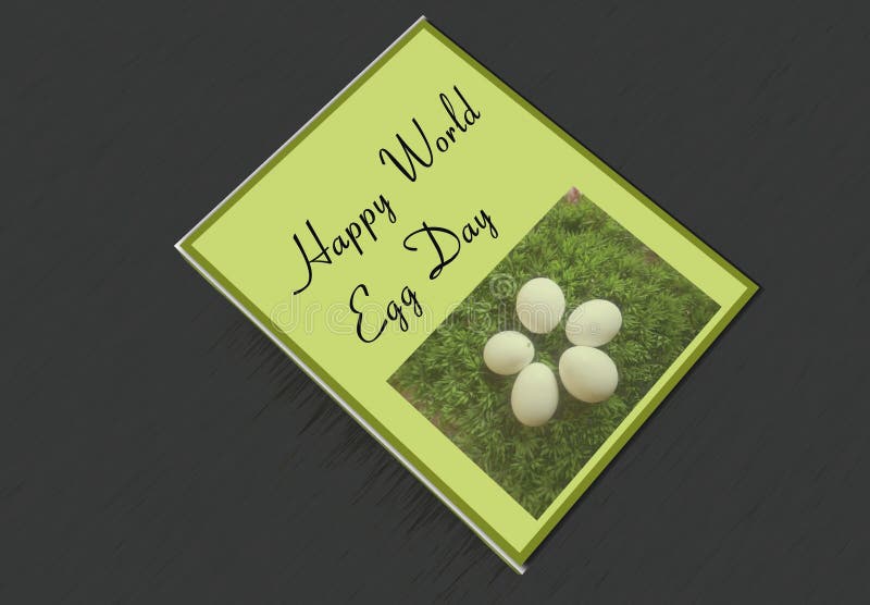 Happy World Egg Day Card 3d 8 October International Days Stock ...
