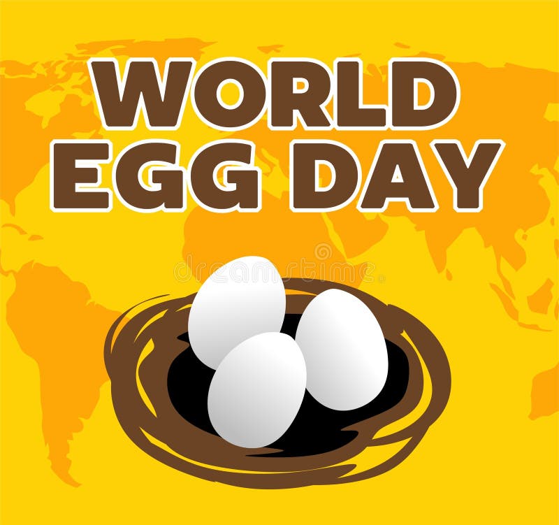 Happy World Egg Day with Delicious Eggs Stock Vector - Illustration of ...