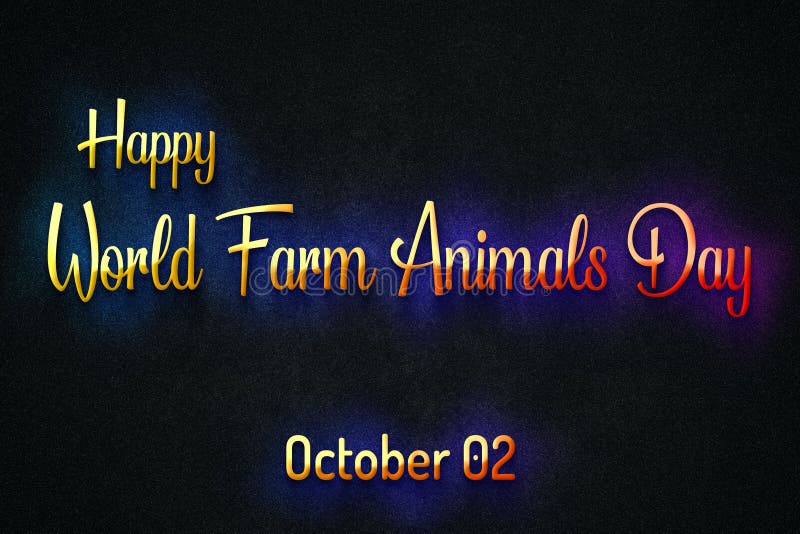 Happy World Farm Animals Day, October 02, Empty Space for Text, Copy ...
