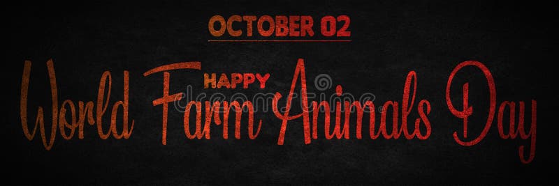 Happy World Farm Animals Day, October 02, Empty Space for Text, Copy ...