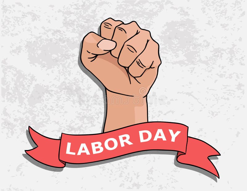 Happy World Labor Day Vector Design with Strong Arm and Background ...
