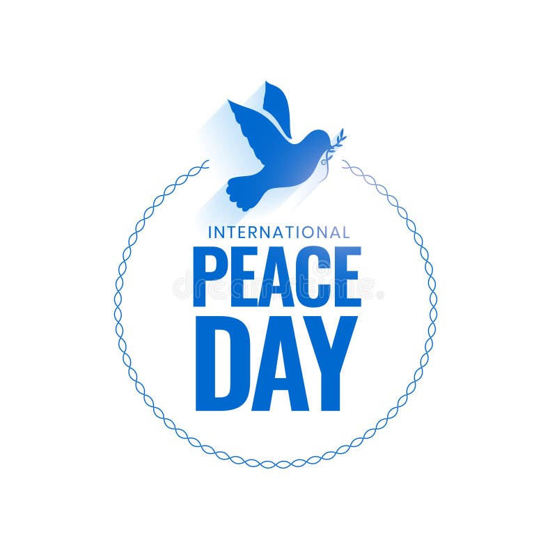 Happy World Peace Day Celebration Poster a Symbol of Humanity Stock ...