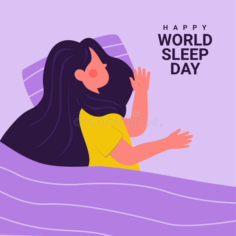 Happy World Sleep Day Poster Template Vector Stock Vector ...